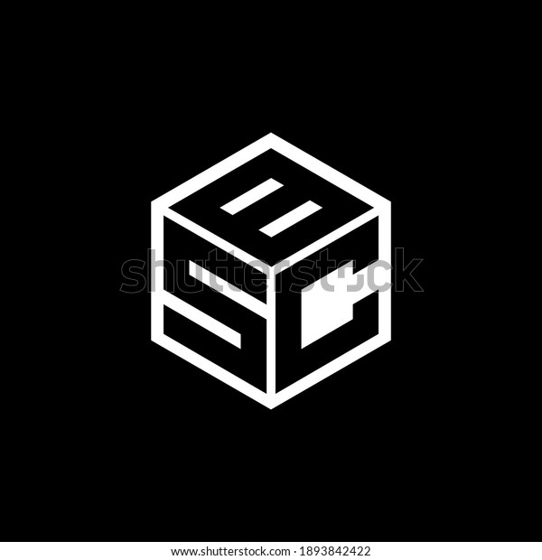 Scb Letter Logo Design Black Background Stock Vector (Royalty Free ...