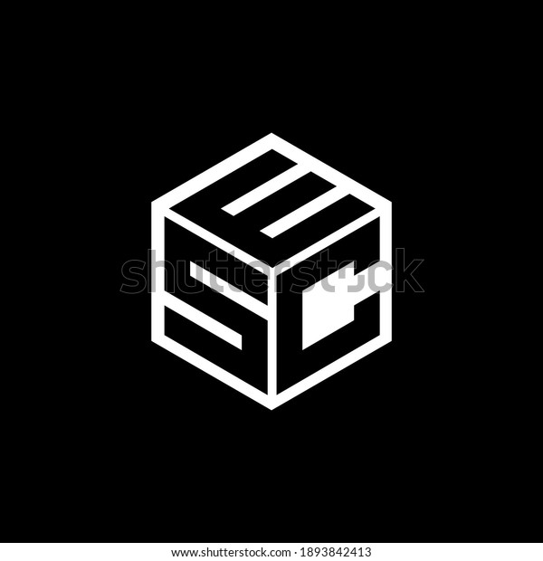 Sce Letter Logo Design Black Background Stock Vector (Royalty Free ...