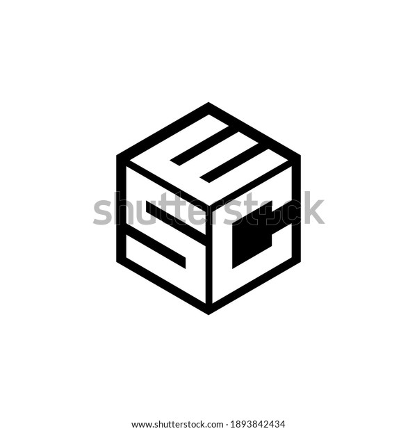 Sce Letter Logo Design White Background Stock Vector (Royalty Free ...