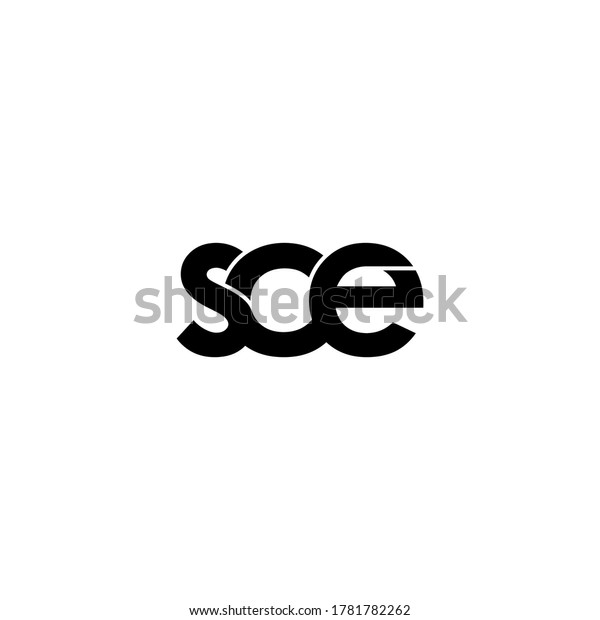 Sce Letter Original Monogram Logo Design Stock Vector (Royalty Free ...