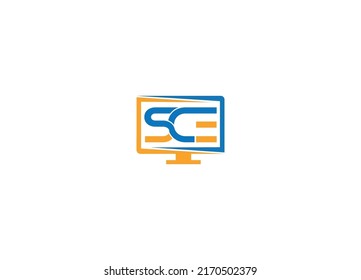 Sce Logo Design Creative Modern Vector Stock Vector (Royalty Free ...