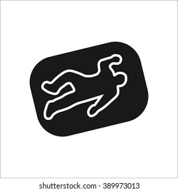 Scene Crime Dead Body Simple Icon: เวกเตอร์สต็อก (ปลอดค่าลิขสิทธิ์ ...