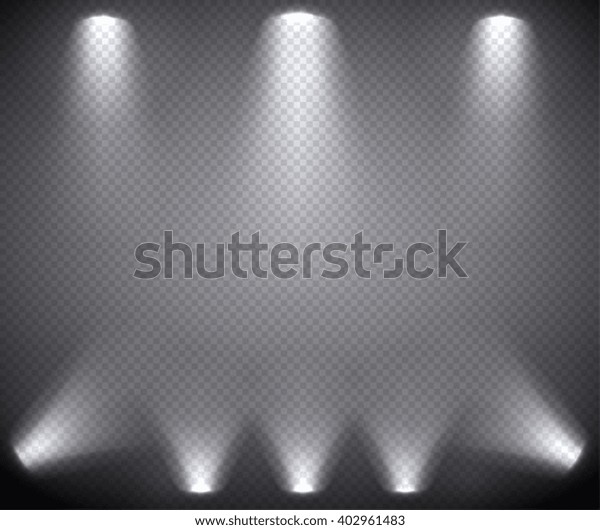 Scene Illumination Above Below Transparent Effects Stock Vector ...
