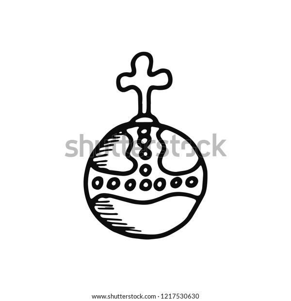 Scepter King Icon Sketch Isolated Object Stock Vector (Royalty Free ...