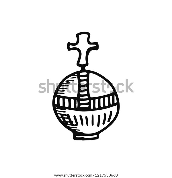 Scepter King Icon Sketch Isolated Object Stock Vector (Royalty Free ...