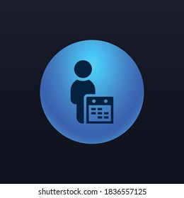 Schedule App Icon Button Stock Vector (Royalty Free) 1836557125 ...