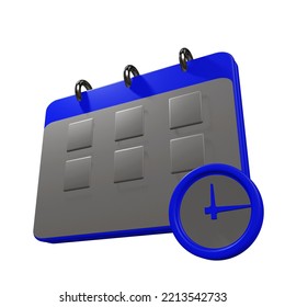 Schedule Calendar Icon 3d Render Design Stock Vector (Royalty Free ...