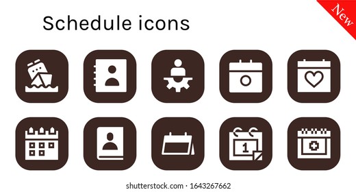Schedule Icon Set 10 Filled Schedule Stock Vector (Royalty Free ...
