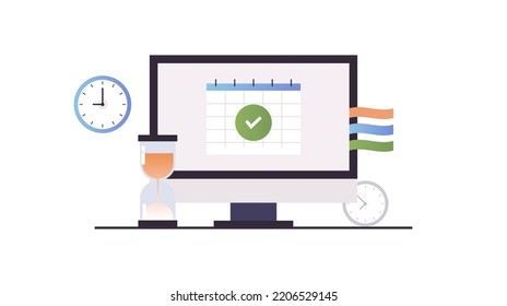 Schedule Planning Work Tasks Filling Checklist Stock Vector (Royalty ...