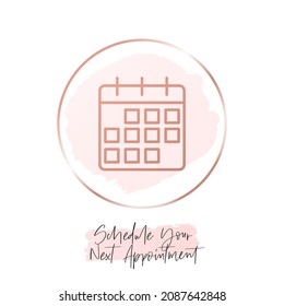 Schedule Your Next Appointment Icon On Stock Vector (Royalty Free ...