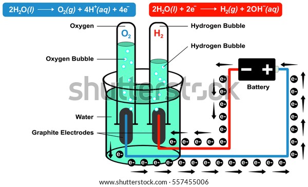 Schematic Diagram Represents Electrolytic Production Hydrogen Stock ...