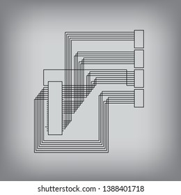 Schematic Diagram Technology Vector Background Stock Vector (Royalty ...