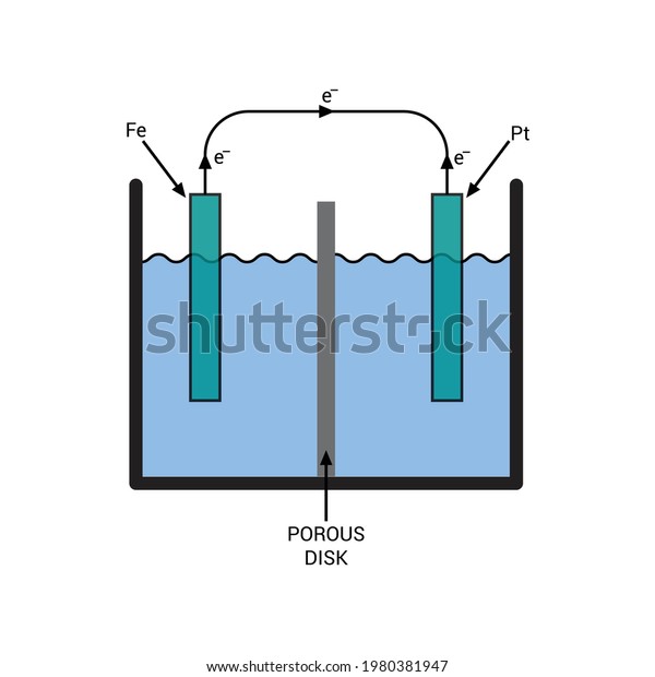Schematic Galvanic Cell Stock Vector (Royalty Free) 1980381947