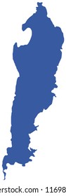 Schematic Map Lake Hovsgol Mongolia Vector: เวกเตอร์สต็อก (ปลอดค่า ...