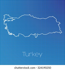 Schematic Outline Country Turkey Stock Vector (Royalty Free) 324190250 ...