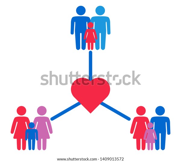 Schematic Representation Family Variations Heterosexual Gay Stock ...