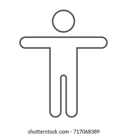 Scheme Human Outline Silhouette Vector Illustration Stock Vector ...