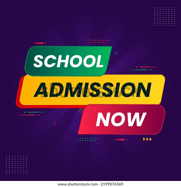 School Admission Open Now Banner Vector Stock Vector (Royalty Free ...