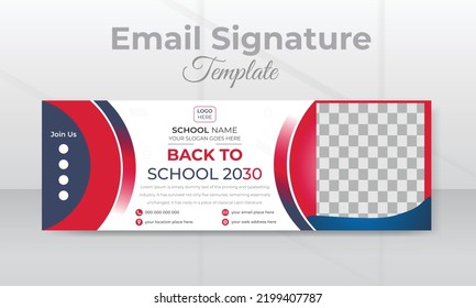 School Admission Web Banner Email Signature Stock Vector (Royalty Free ...