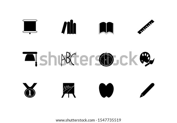 School Art Icon Set Stock Vector (Royalty Free) 1547735519 | Shutterstock