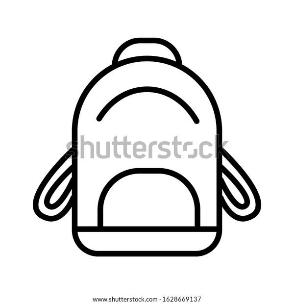 School Bag Icon Vector Sign Symbol Stock Vector (Royalty Free ...