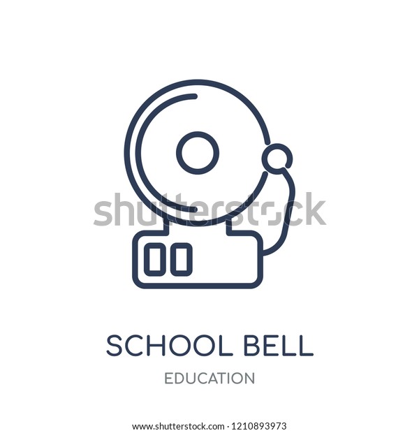School Bell Icon School Bell Linear Stock Vector (Royalty Free ...