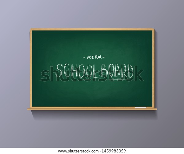School Board Illustration Hand Drawn Text Stock Vector (Royalty Free ...