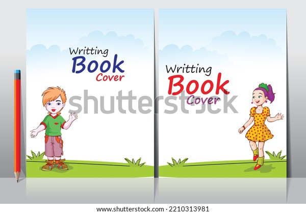 School Book Cover Design Cartoon Background Stock Vector (Royalty Free ...
