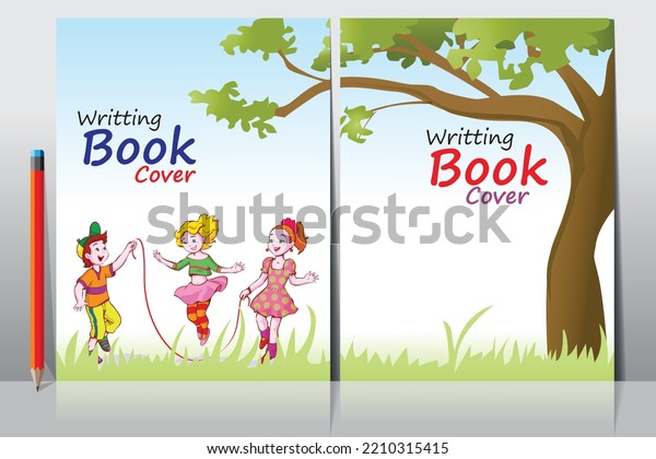 School Book Cover Design Cartoon Background Stock Vector (Royalty Free ...