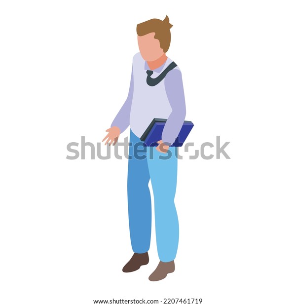 School Boy Careless Icon Isometric School Stock Vector (Royalty Free ...