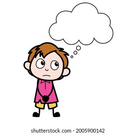 School Boy Cartoon Character Sad Thinking Stock Vector (Royalty Free ...