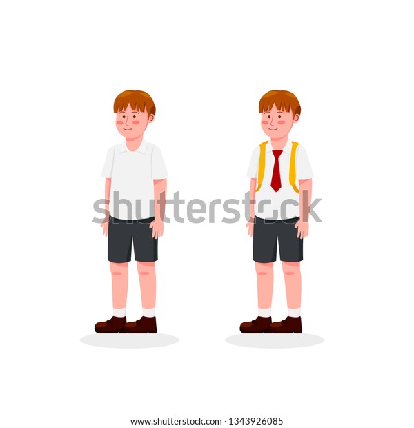 School Boy Character Design Illustration Flat Stock Vector (Royalty ...