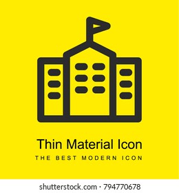 School Building Bright Yellow Material Minimal Stock Vector (Royalty ...