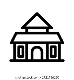 School Building Icon Logo Isolated Sign Stock Vector (Royalty Free ...