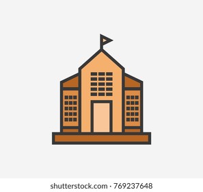 School Building Logo Template Stock Vector (Royalty Free) 769237648 ...