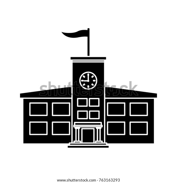School Building Symbol Stock Vector (Royalty Free) 763163293 | Shutterstock