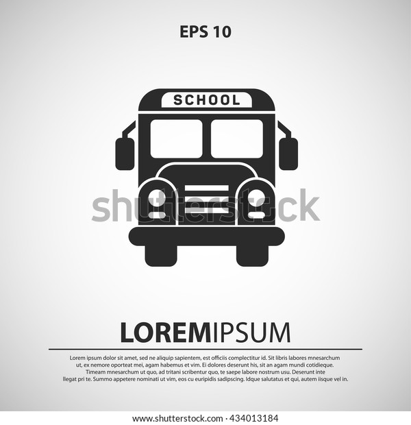 School Bus Icon School Bus Sign Stock Vector (Royalty Free) 434013184 ...