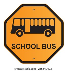 School Bus Stop Sign Road Sign 库存矢量图（免版税）265849493 | Shutterstock