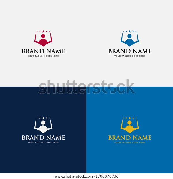 School College Logo Design Vector Template: เวกเตอร์สต็อก (ปลอดค่า ...