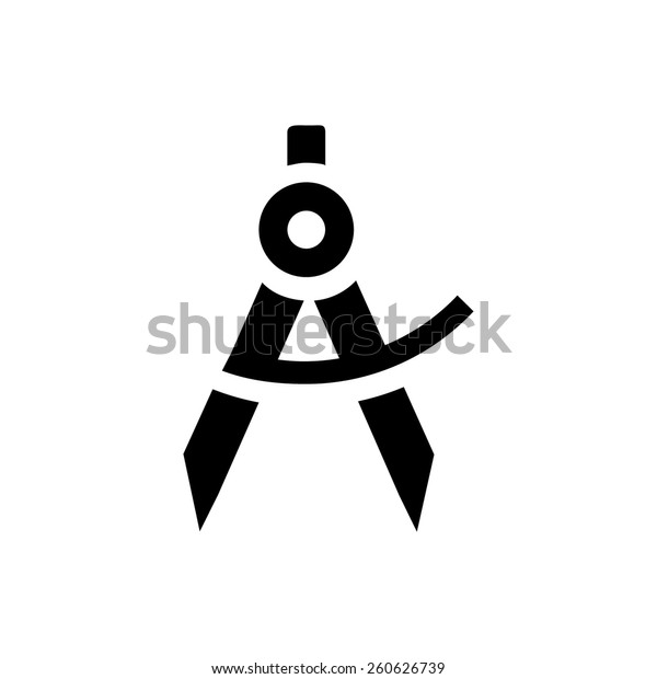 School Compass Icon Stock Vector (Royalty Free) 260626739