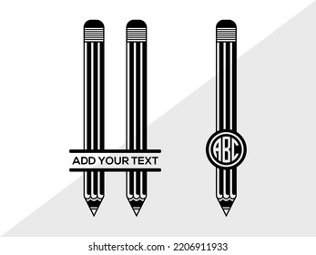 School Compass Pencil Monogram Svg Printable Stock Vector (Royalty Free ...