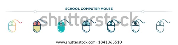 School Computer Mouse Icon Designed Gradient Stock Vector (Royalty Free ...