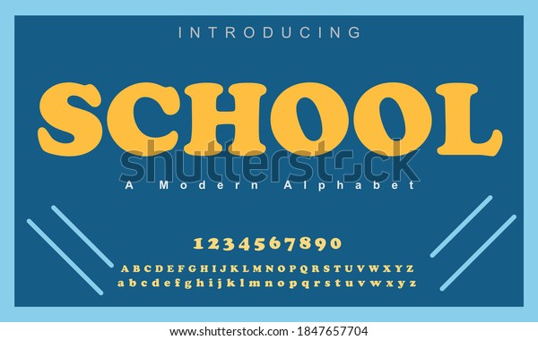 School Font Elegant Alphabet Letters Serif Stock Vector (Royalty Free ...