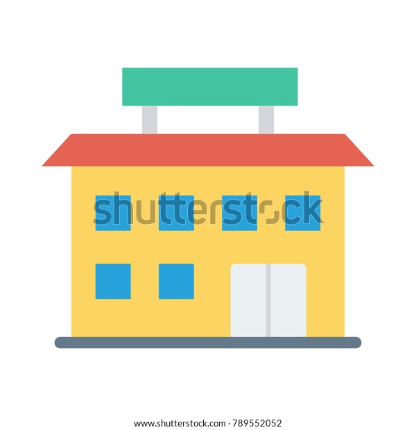 School Institute Building Stock Vector (Royalty Free) 789552052 ...