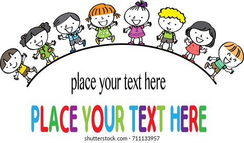 School Kids Background Design: vector de stock (libre de regalías ...