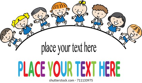 School Kids Background Design Stock Vector (Royalty Free) 711133975 ...