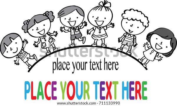 School Kids Background Design Stock Vector (Royalty Free) 711133990 ...