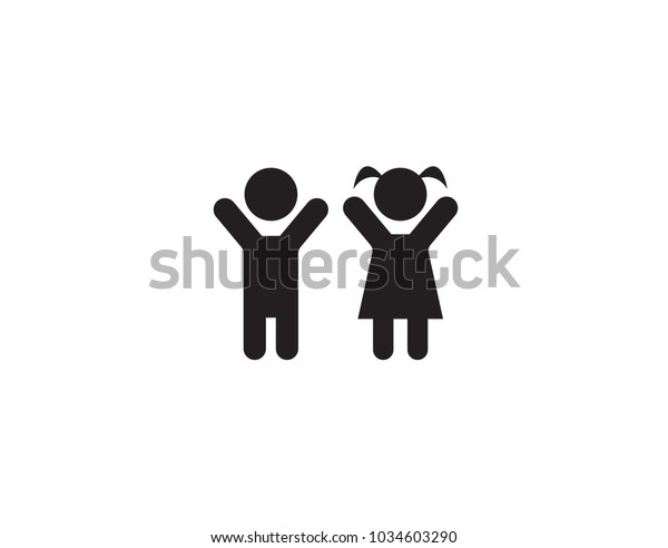 Image vectorielle de stock de Icône enfants 1034603290
