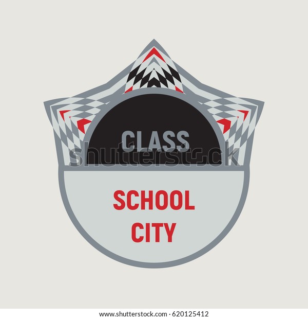 School Logo School Team Emblem Education Stock Vector (Royalty Free ...