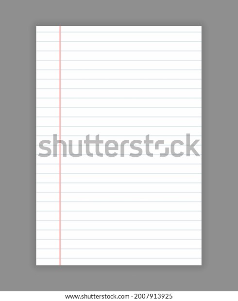School Paper Realistic Style Back School Stock Vector (Royalty Free ...